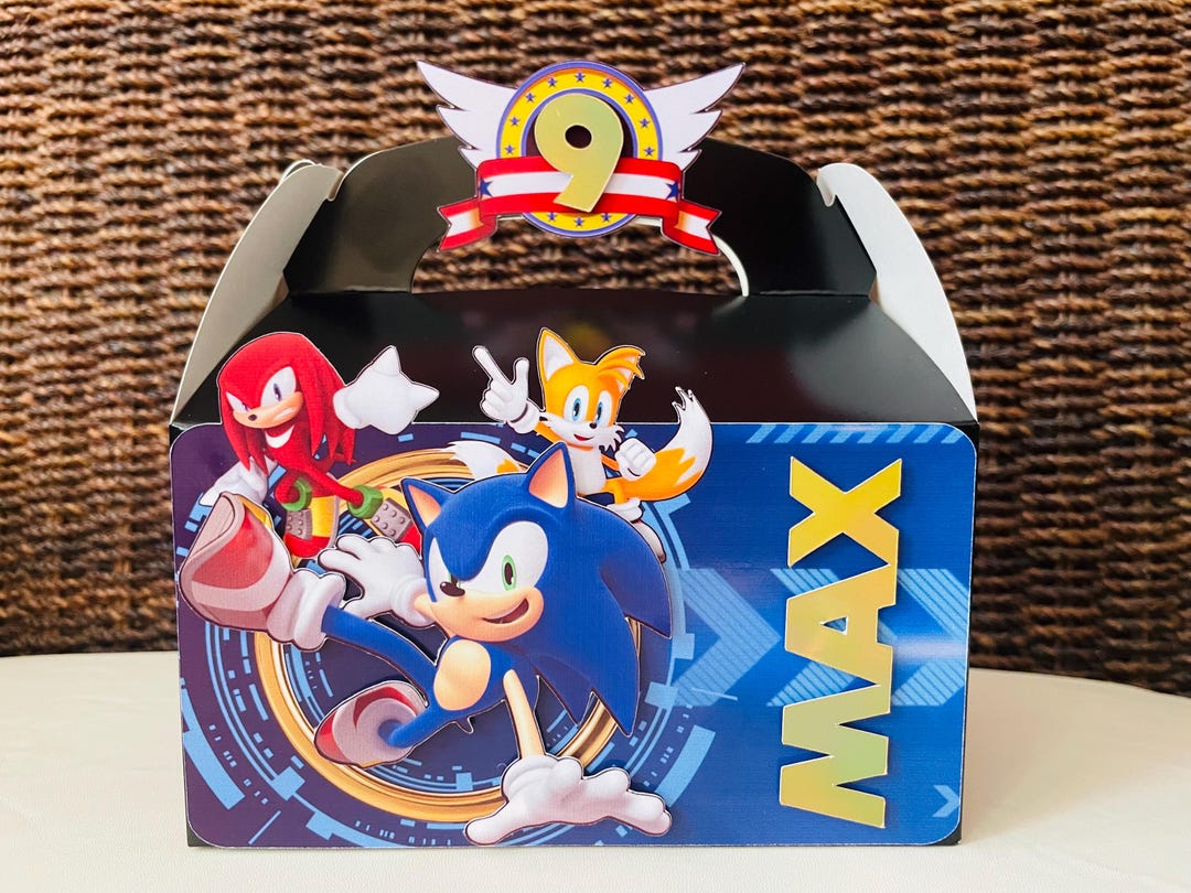 Sonic Personalized Gable Boxes, Favor Boxes for Kids - (12) Twelve ...