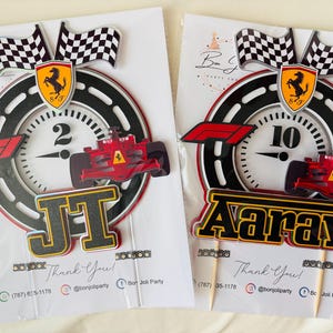 Personalized Ferrari-formula 1-racing Car Cake Topper - Etsy