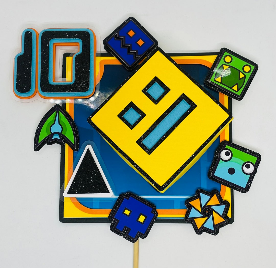 Geometry Dash Cake Topper - Etsy