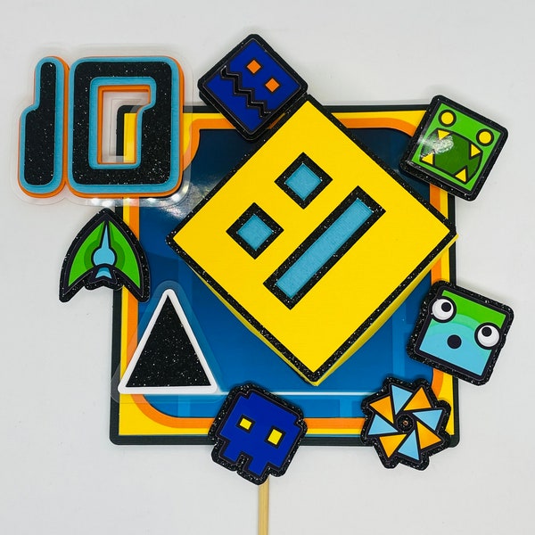 Geometry Dash Birthday Cake - Etsy
