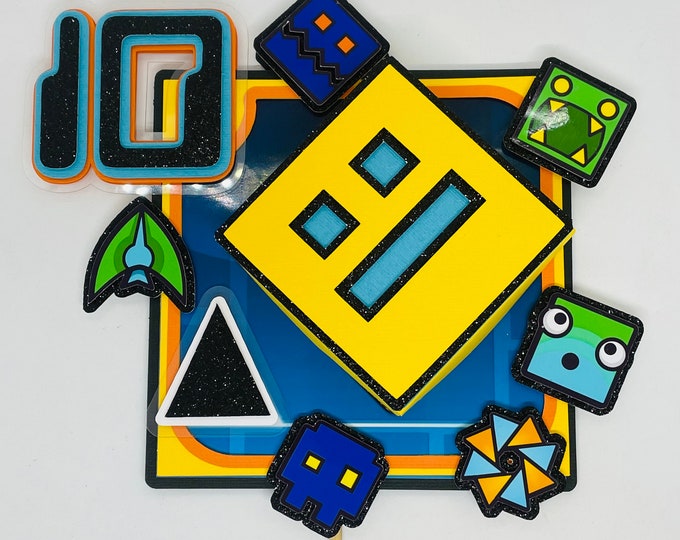 Geometry Dash Cake Topper - Etsy