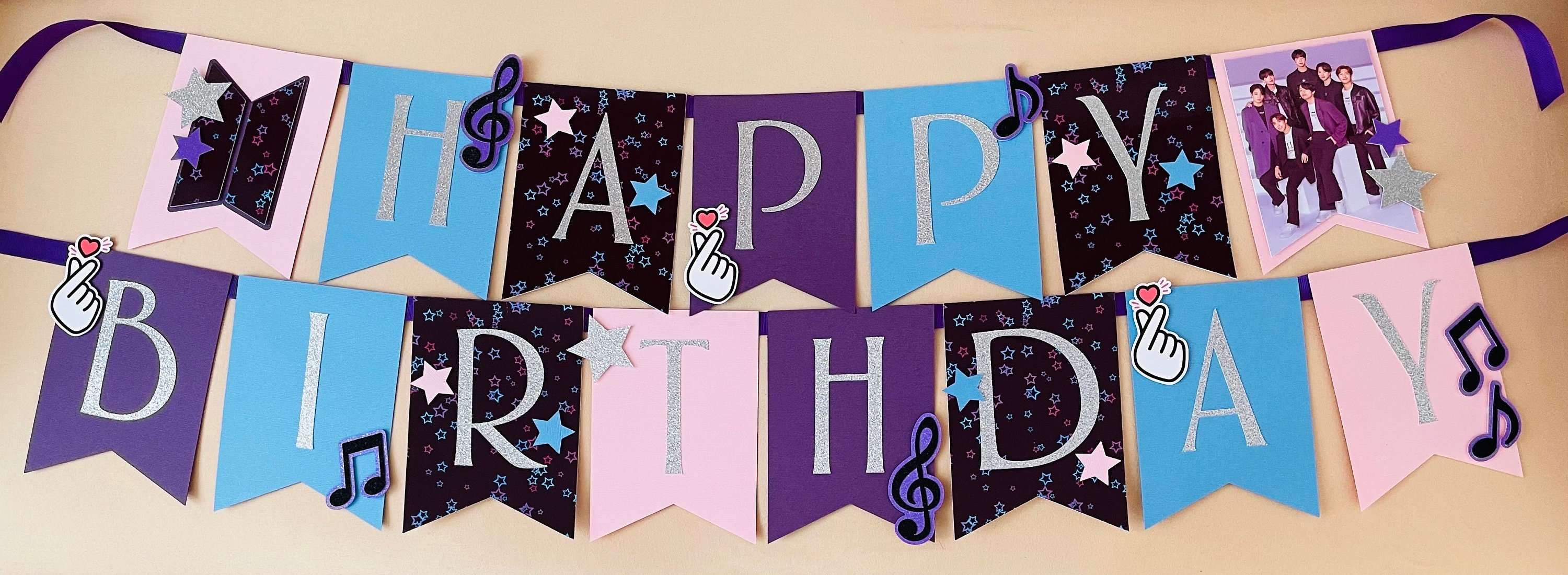 BTS Happy Birthday Banner - Etsy
