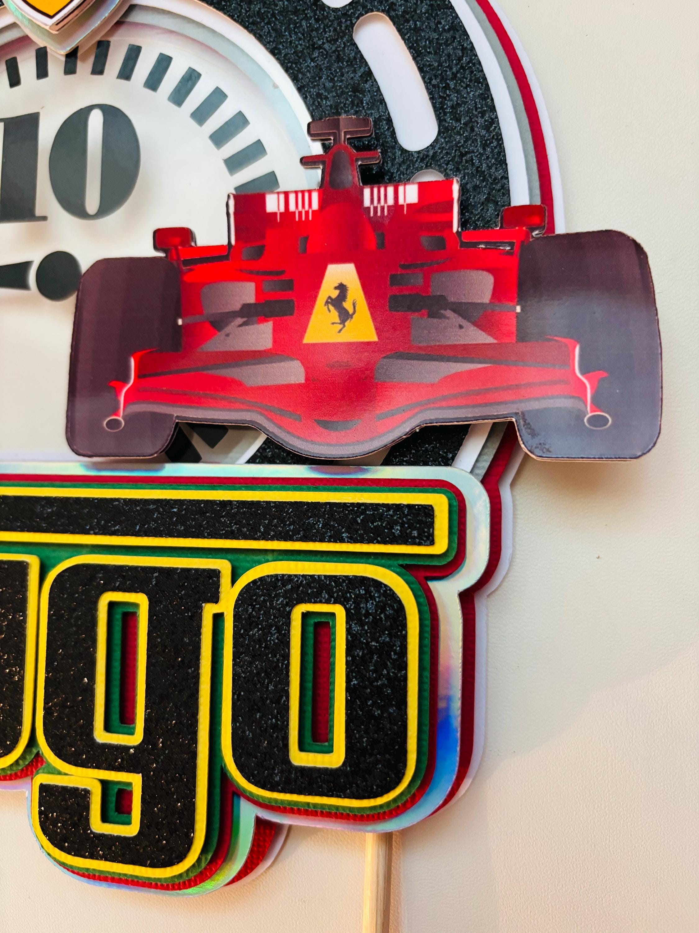 Personalized Ferrari-formula 1-racing Car Cake Topper - Etsy