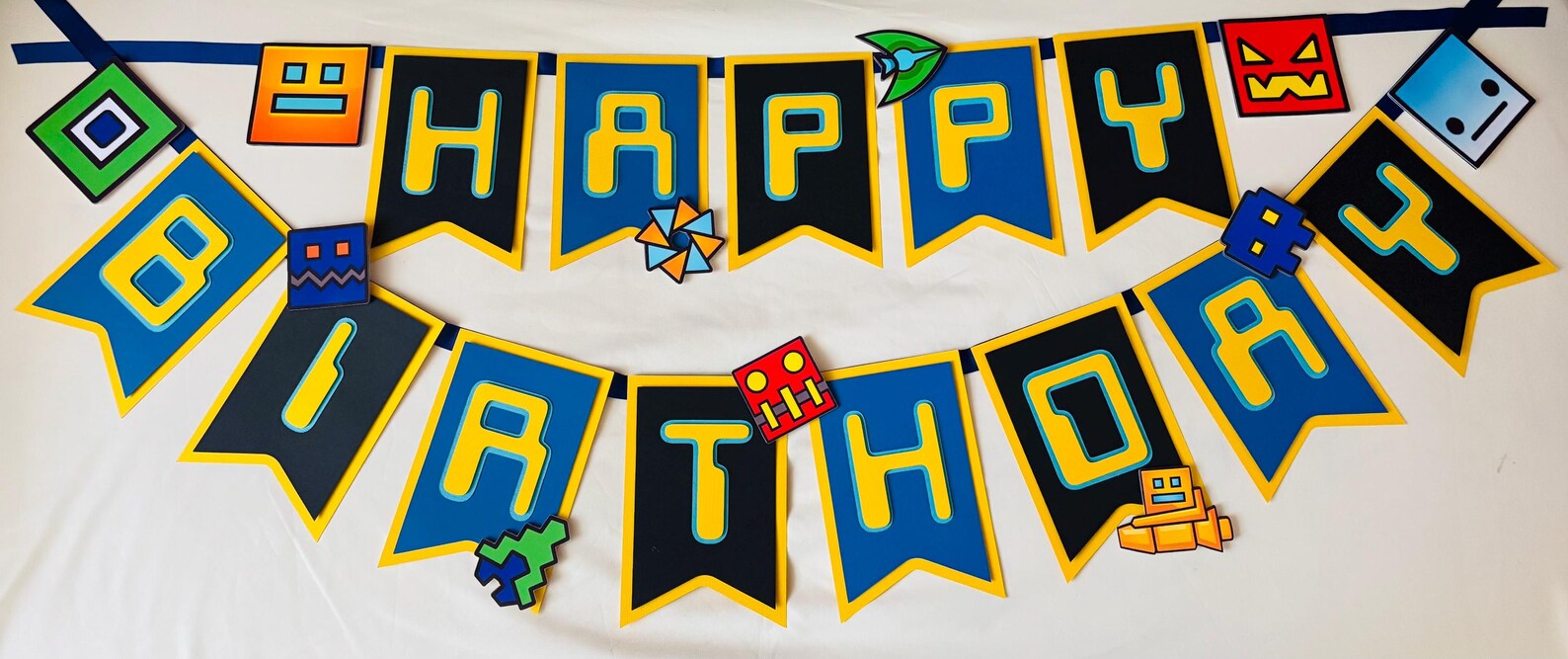 Geometry Dash Happy Birthday Banner - Etsy