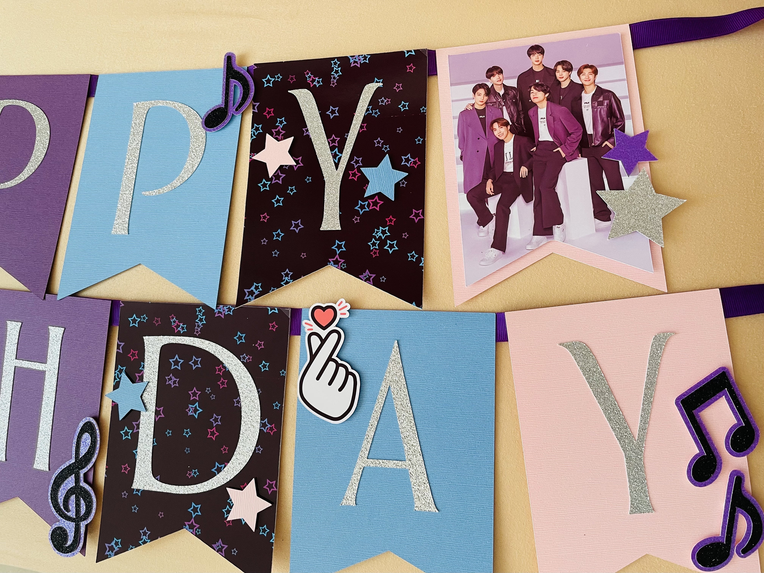 BTS Happy Birthday Banner - Etsy