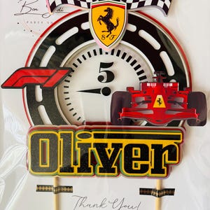 Personalized Ferrari-formula 1-racing Car Cake Topper - Etsy
