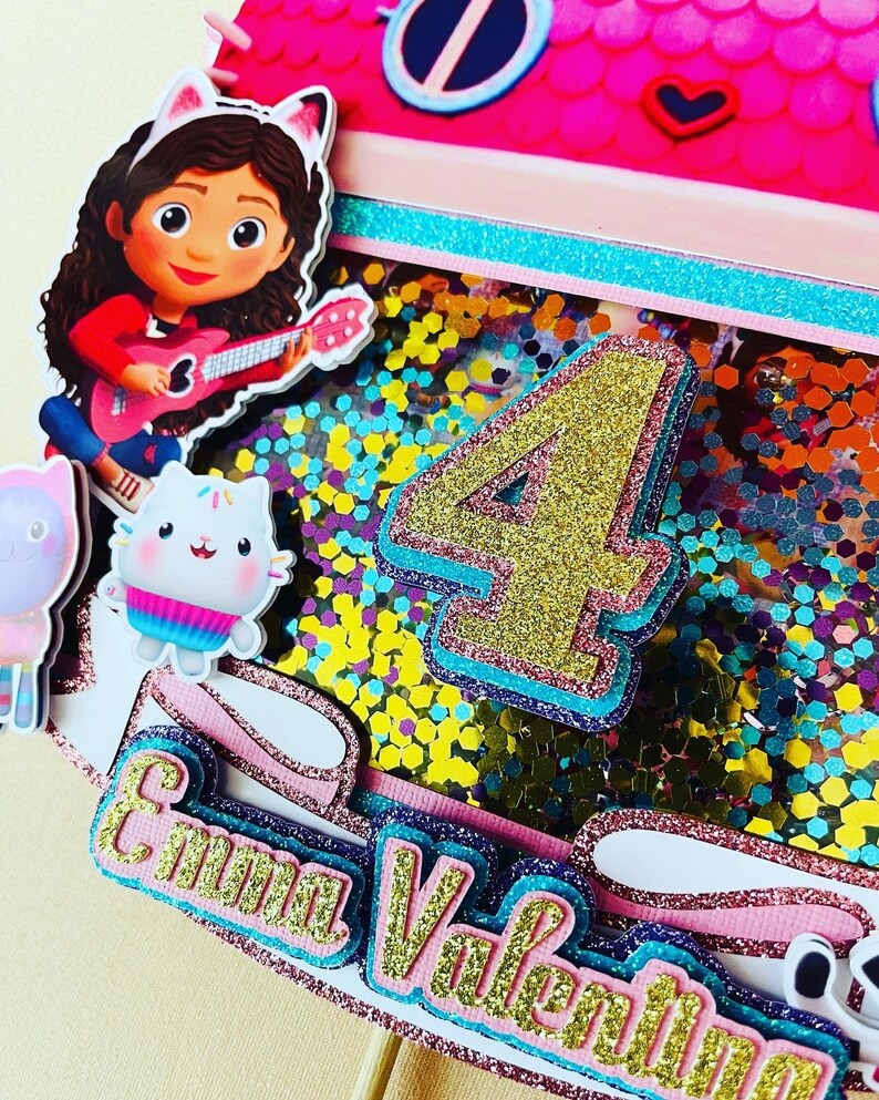 Gabbys Dollhouse Cake Topper Shaker Etsy