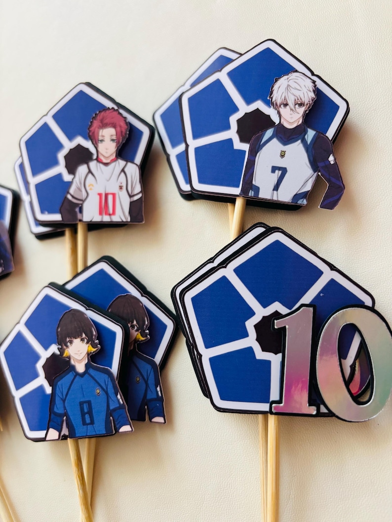 Personalized Bluelock Cupcake Toppers - Set of 12 - Etsy