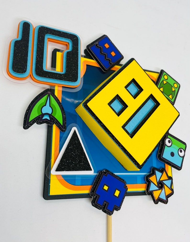 Geometry Dash Cake Topper - Etsy