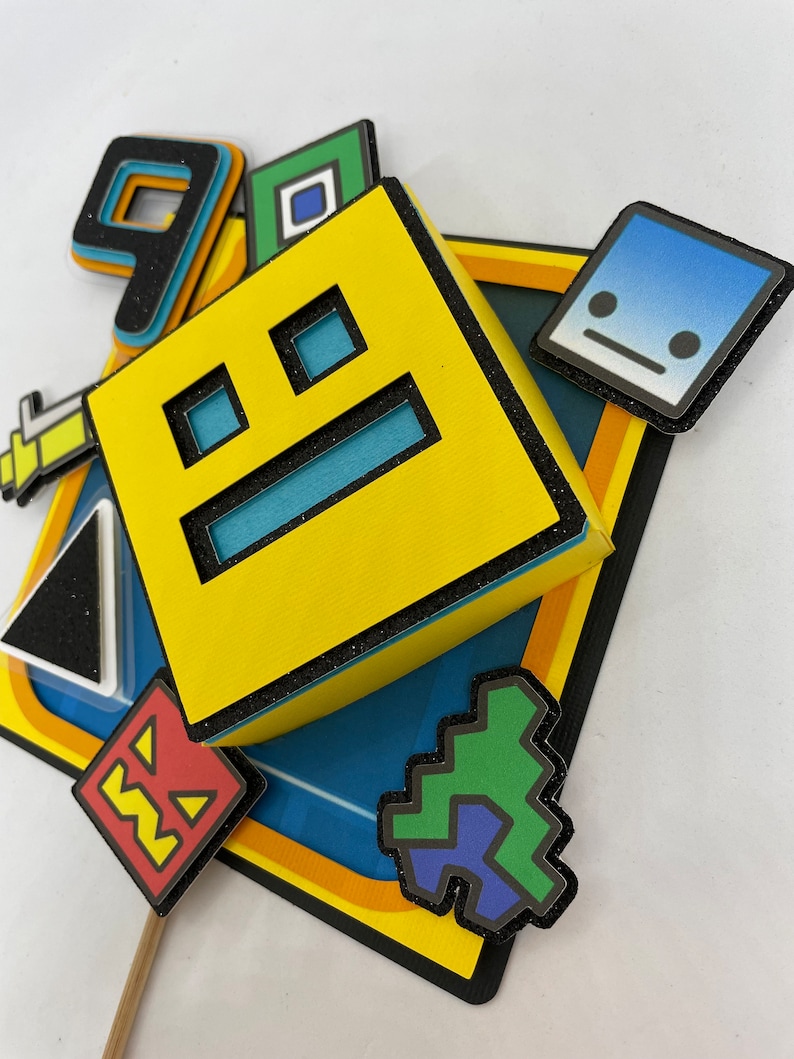Geometry Dash Cake Topper - Etsy Canada