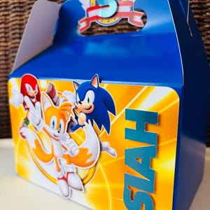 Sonic Personalized Gable Boxes, Favor Boxes for Kids - (12) Twelve ...