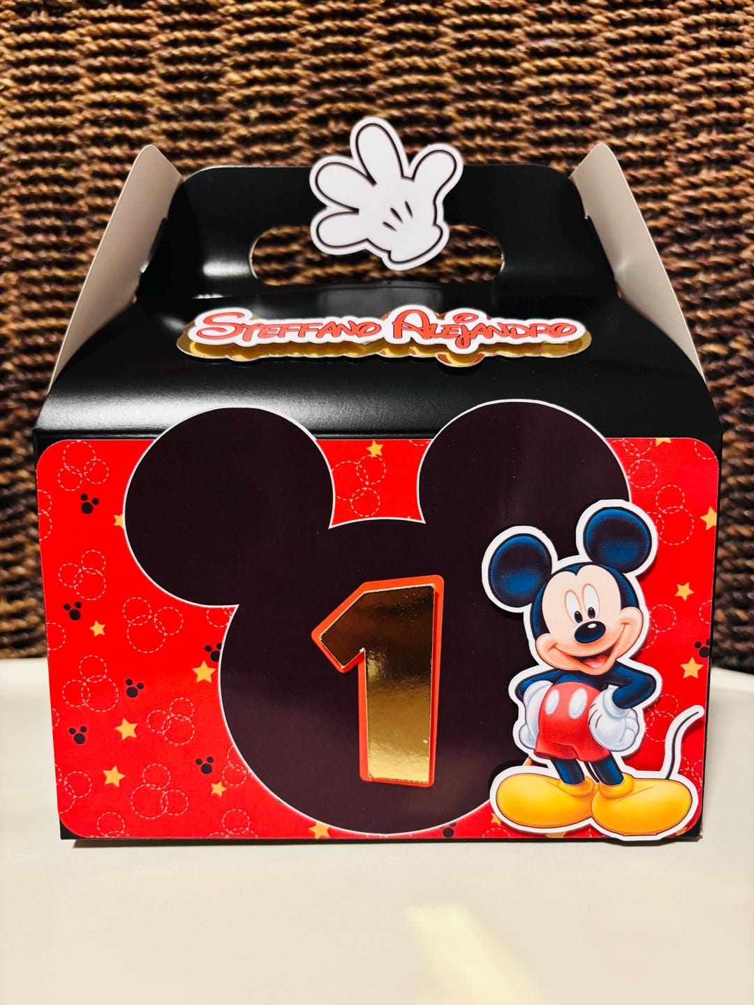 Mickey Mouse Personalized Gable Boxes, Favor Boxes for Kids - (12 ...