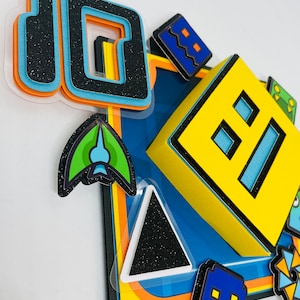 Geometry Dash Cake Topper - Etsy Canada