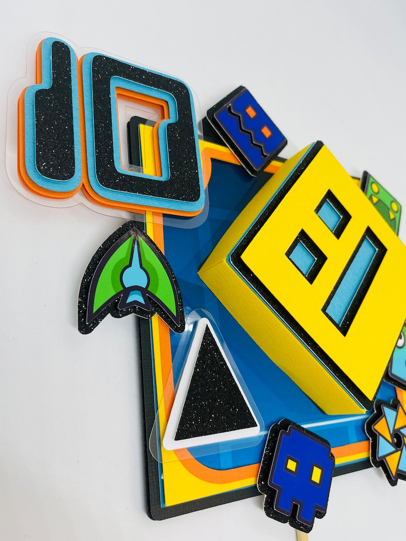 Geometry Dash Cake Topper - Etsy Canada