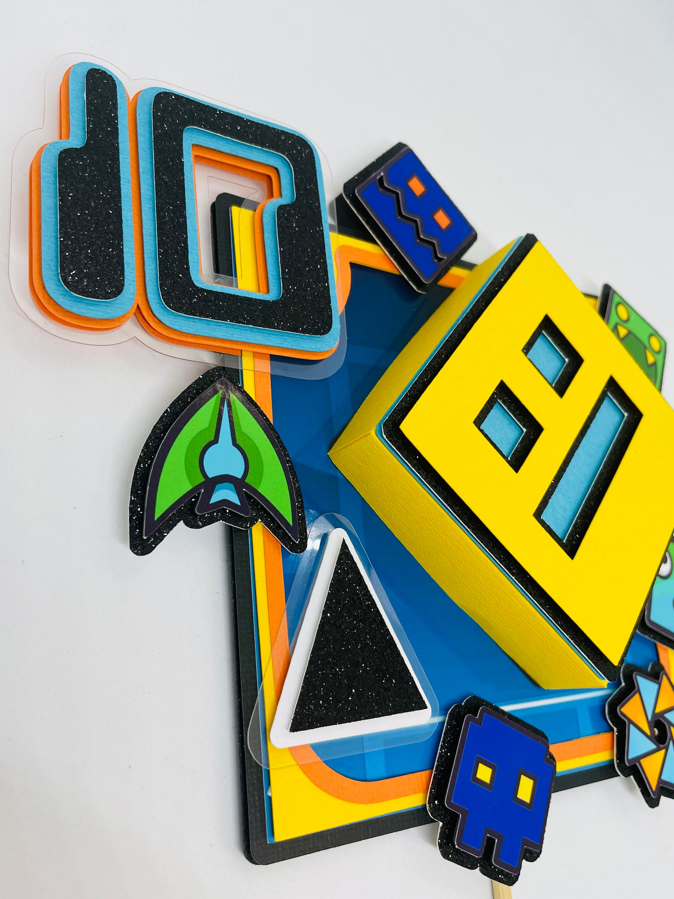 Geometry Dash Cake Topper - Etsy Canada