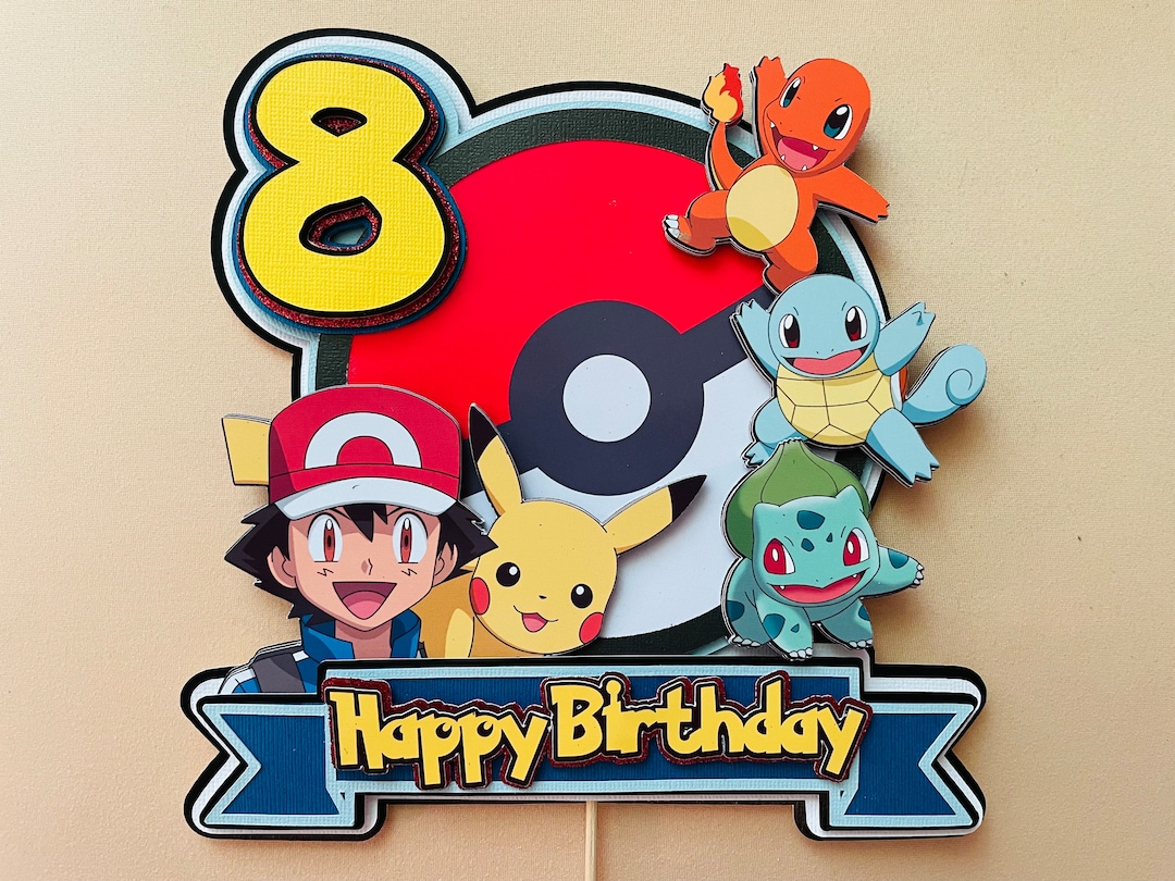 Personalized Pokemon Cake Topper - Etsy