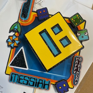 Geometry Dash Cake Topper - Etsy