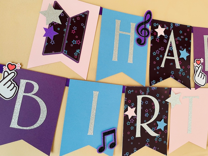 BTS Happy Birthday Banner - Etsy