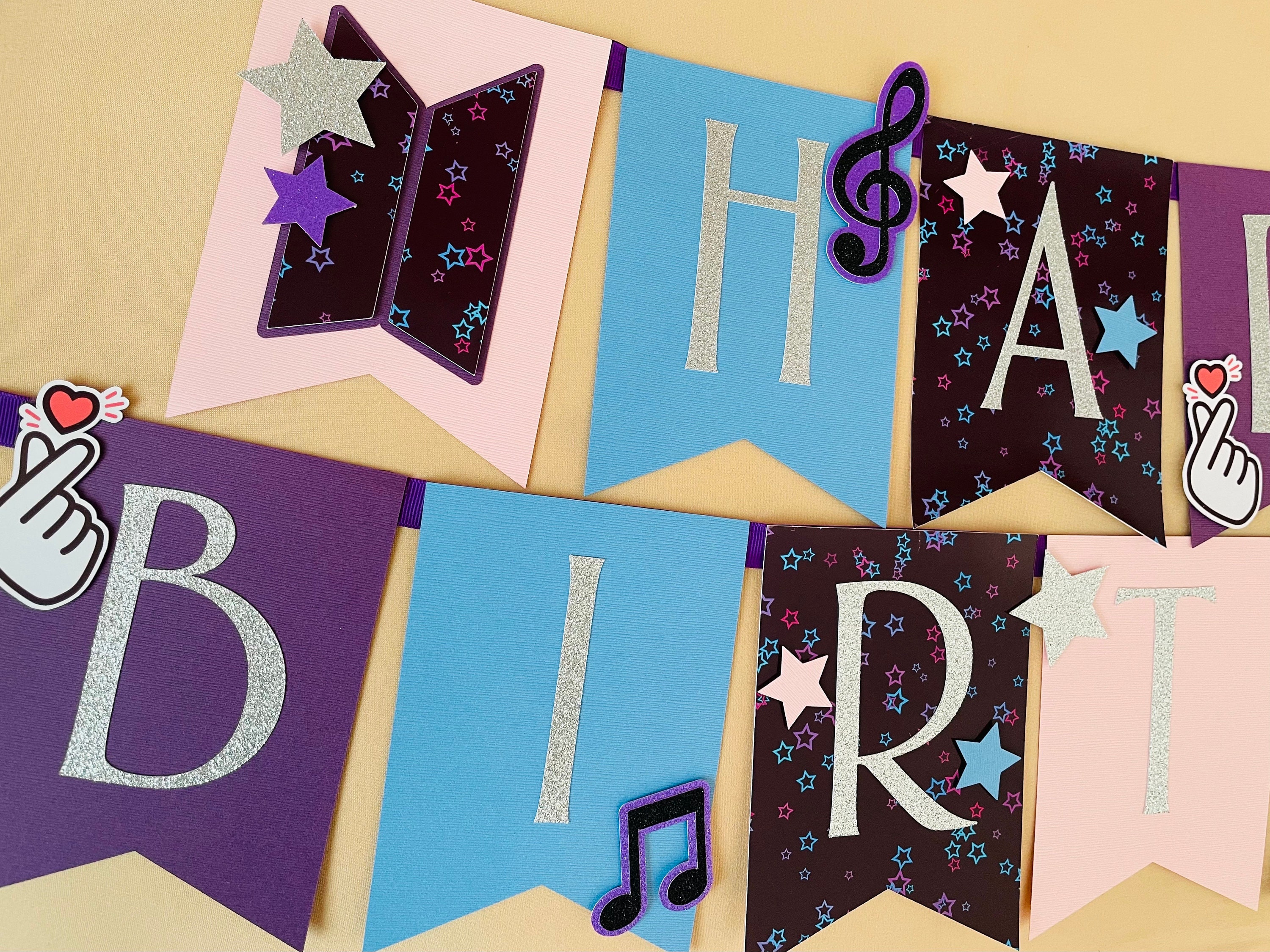 BTS Happy Birthday Banner - Etsy