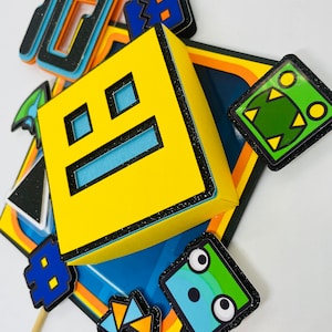 Geometry Dash Cake Topper - Etsy Canada