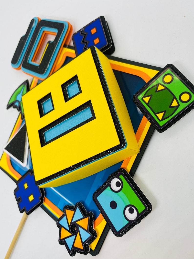 Geometry Dash Cake Topper - Etsy