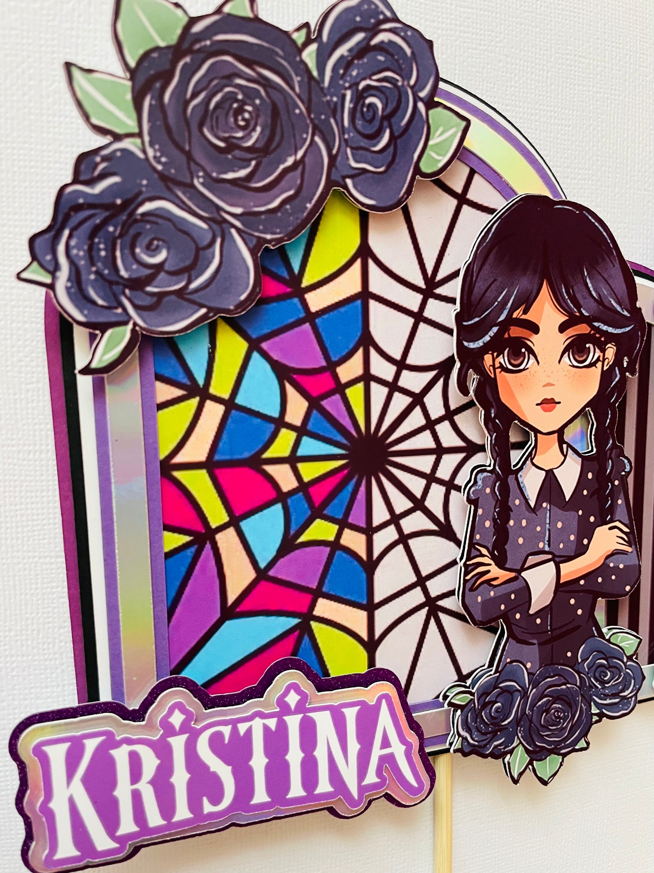 Wednesday Addams Cake Topper - Etsy