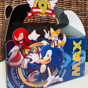 Sonic Personalized Gable Boxes, Favor Boxes for Kids - (12) Twelve ...