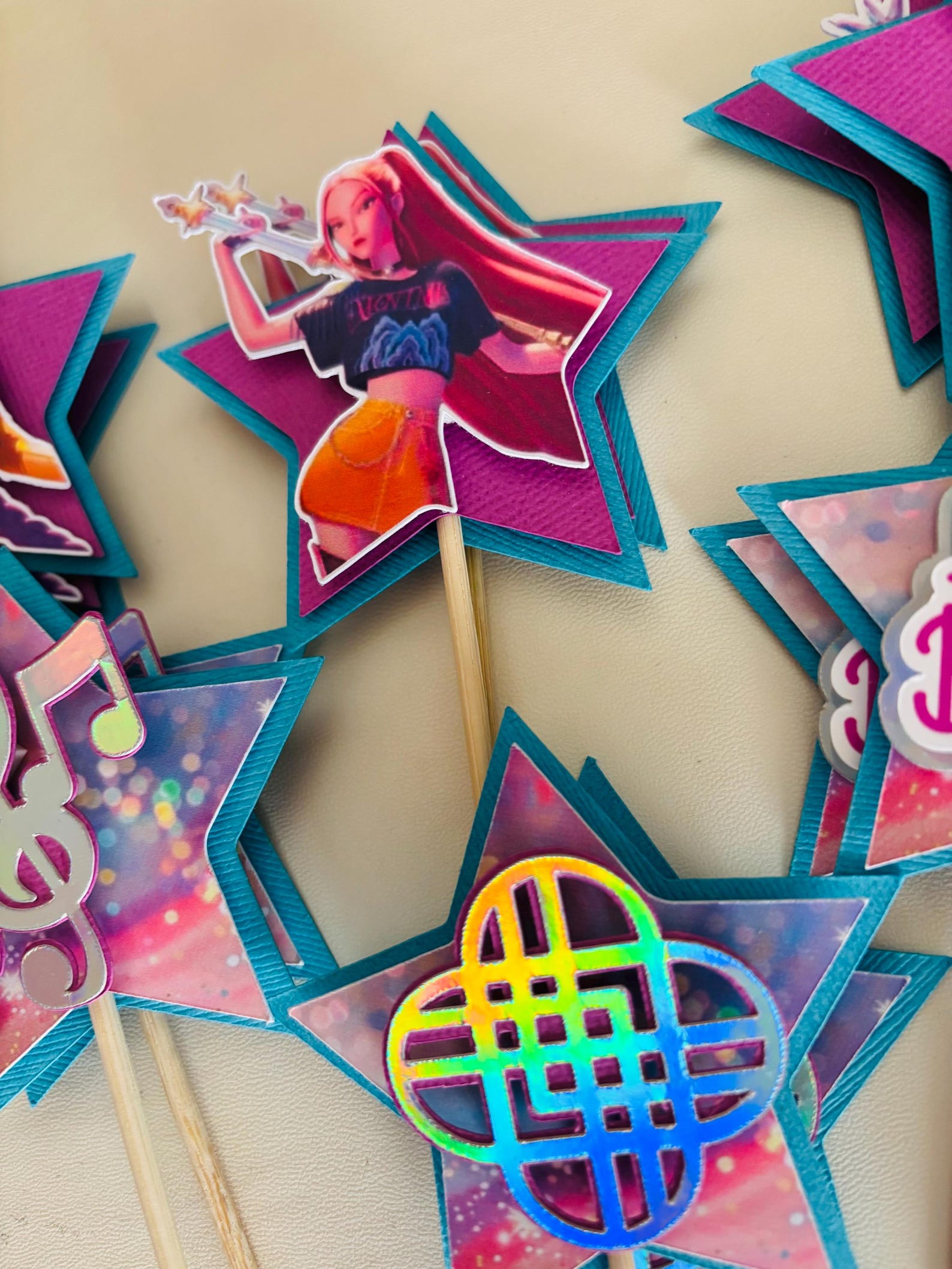 Huntrix-kpop Demon Hunters Cupcake Toppers - Set of 12 - Etsy