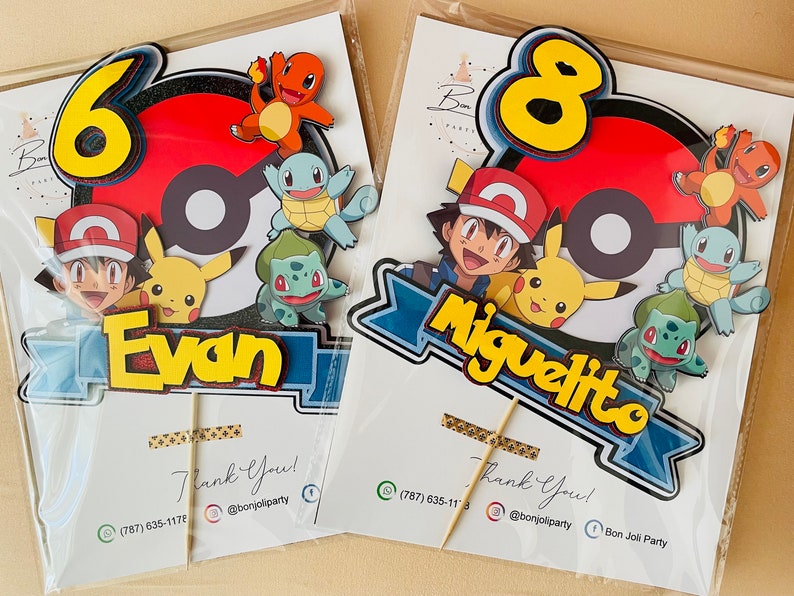 Pokemon Cake Topper - Etsy