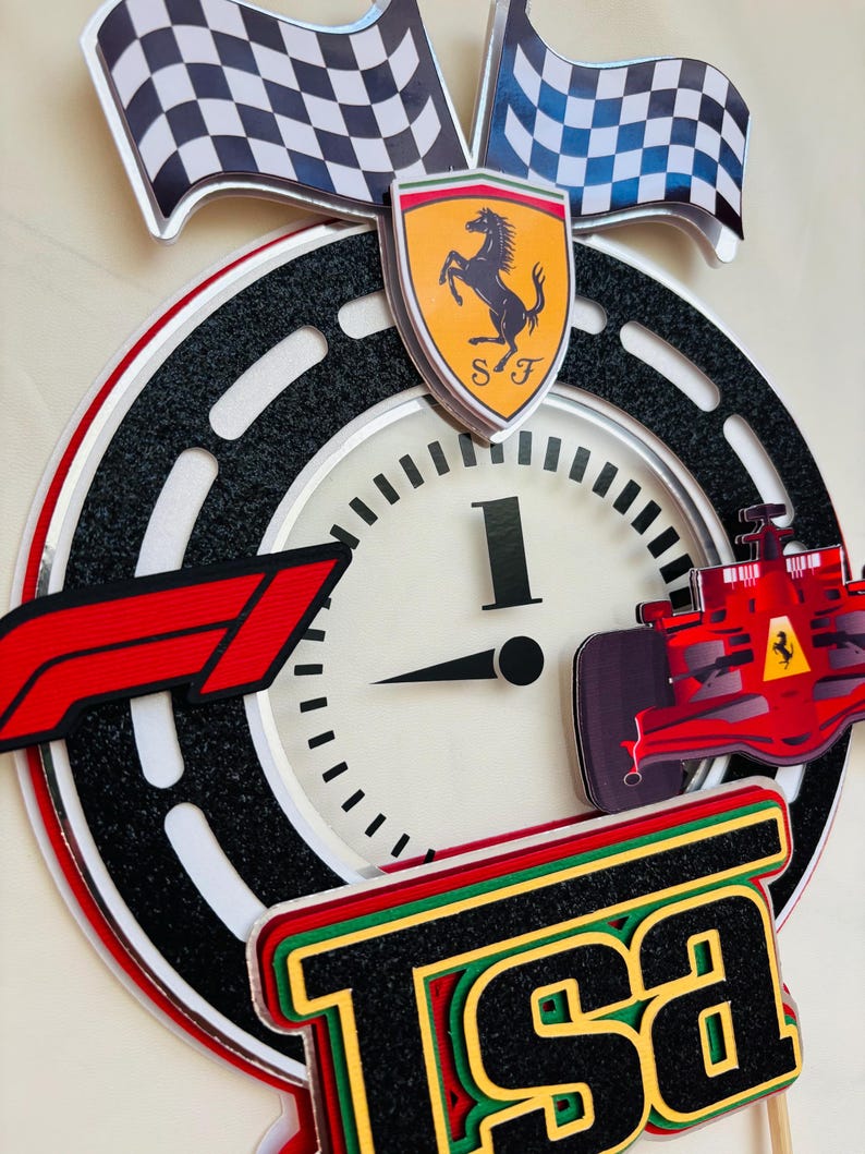 Personalized Ferrari-formula 1-racing Car Cake Topper - Etsy