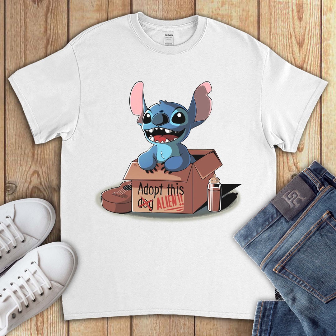Lilo & Stitch Adopt This Alien Son Daughter Birthday Gift Unisex T ...