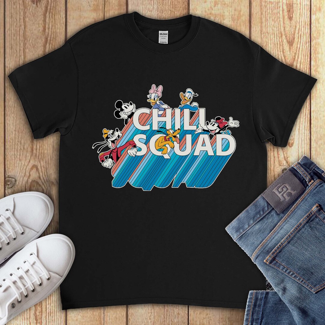 Disney Mickey Mouse and Friends Chill Squad Unisex T-shirt V-neck ...