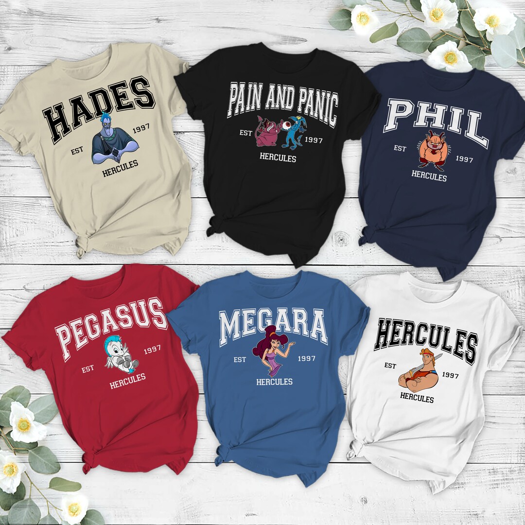 Retro Disney Hercules All Characters Est 1997 Group Custom Vintage ...