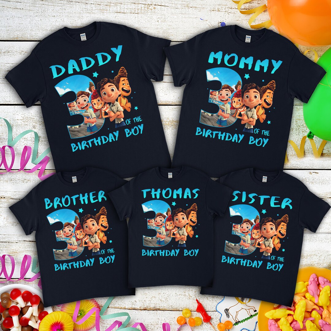 Family Matching Disney Luca Birthday Shirt, Disney Trip Personalized ...