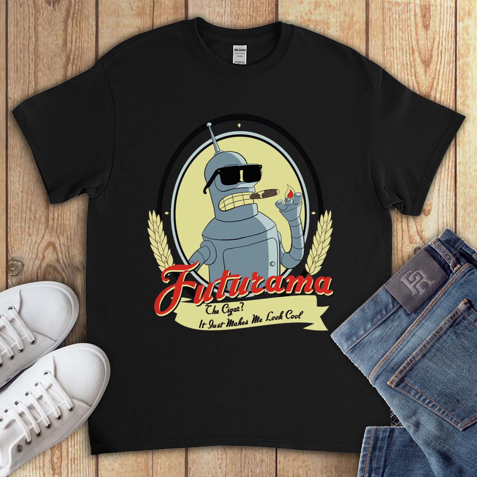 Bender Smoking Cigar Funny Futurama Cartoon Adult Swim Gift - Etsy