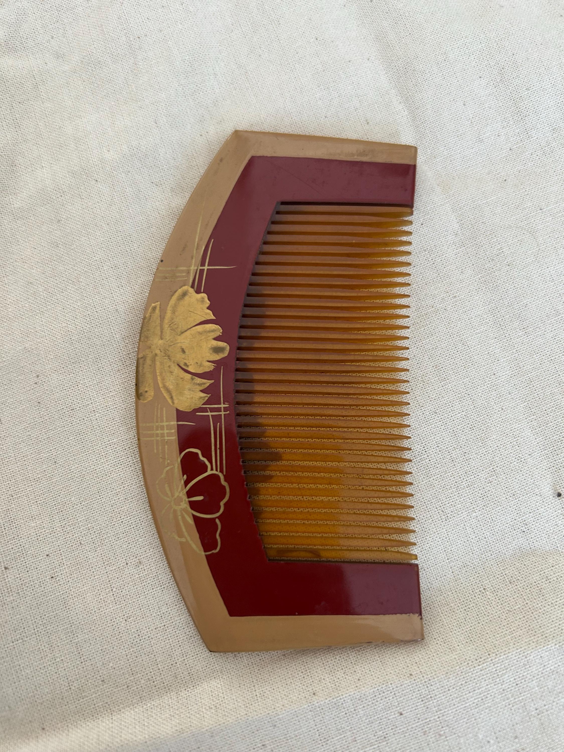 Japanese Hair Comb Geisha Art - Etsy