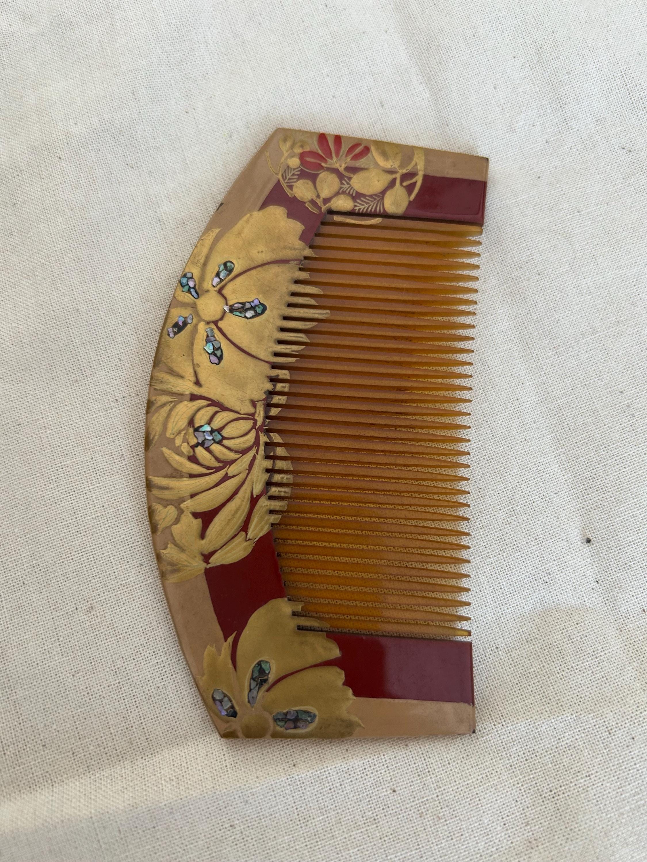 Japanese Hair Comb Geisha Art - Etsy