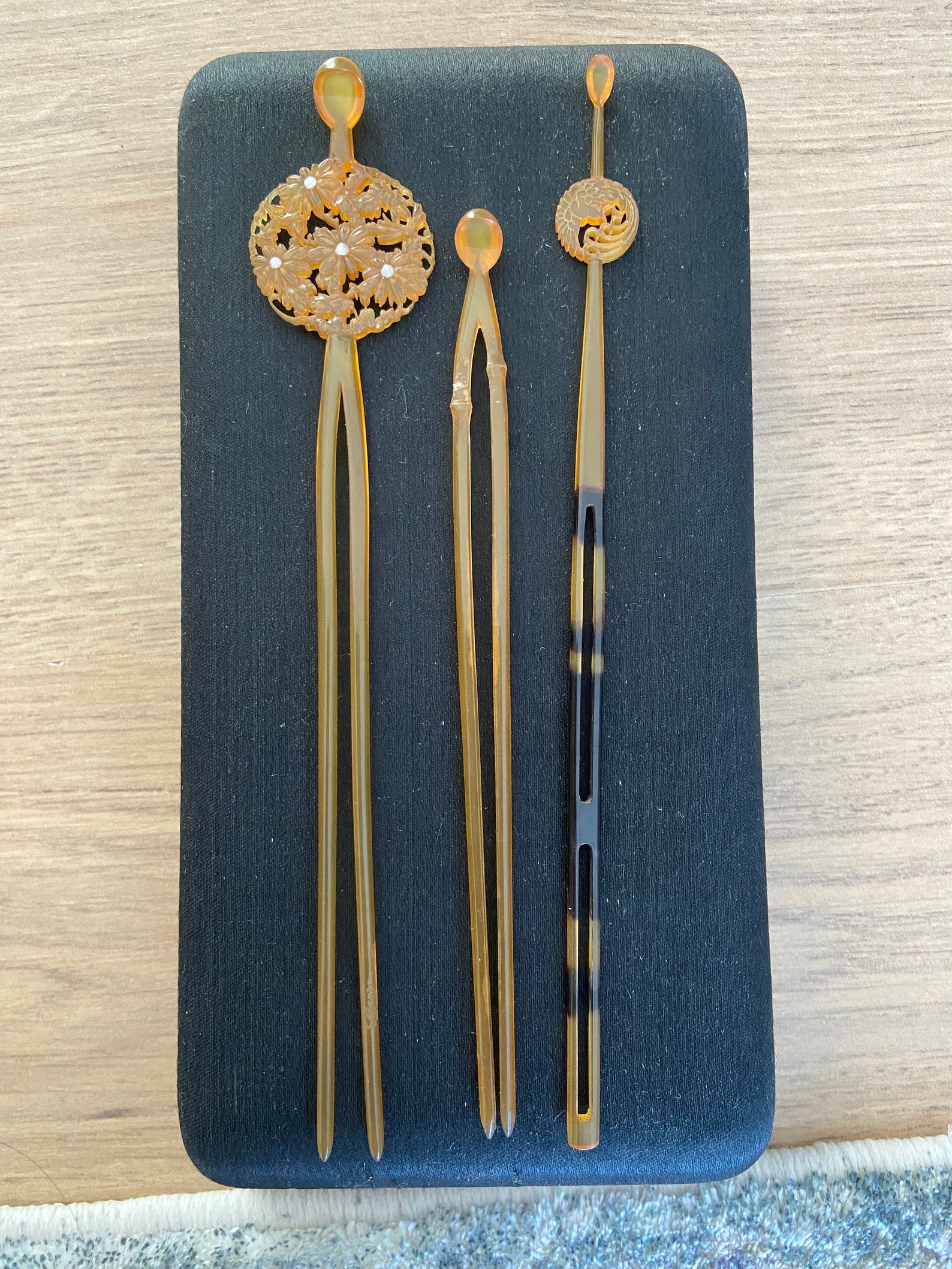 Japanese Kanzashi 1850s Hair Pin Set - Etsy
