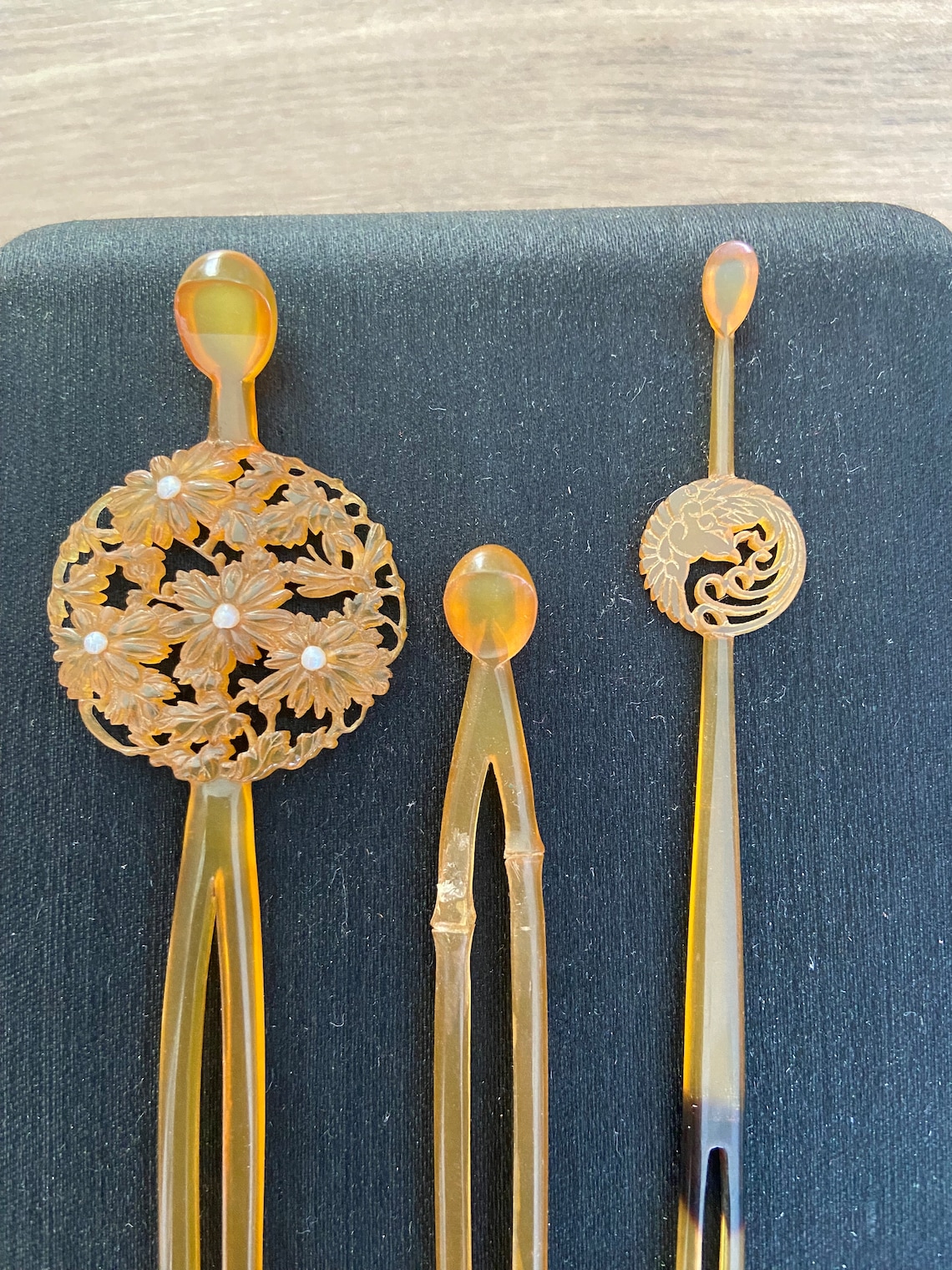 Japanese Kanzashi 1850s Hair Pin Set - Etsy