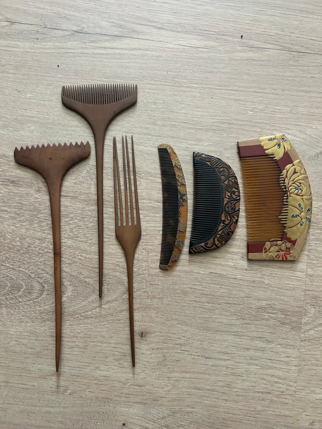 Exquisite Vintage Japanese Hair Comb Set 1950s Geisha Accessories - Etsy