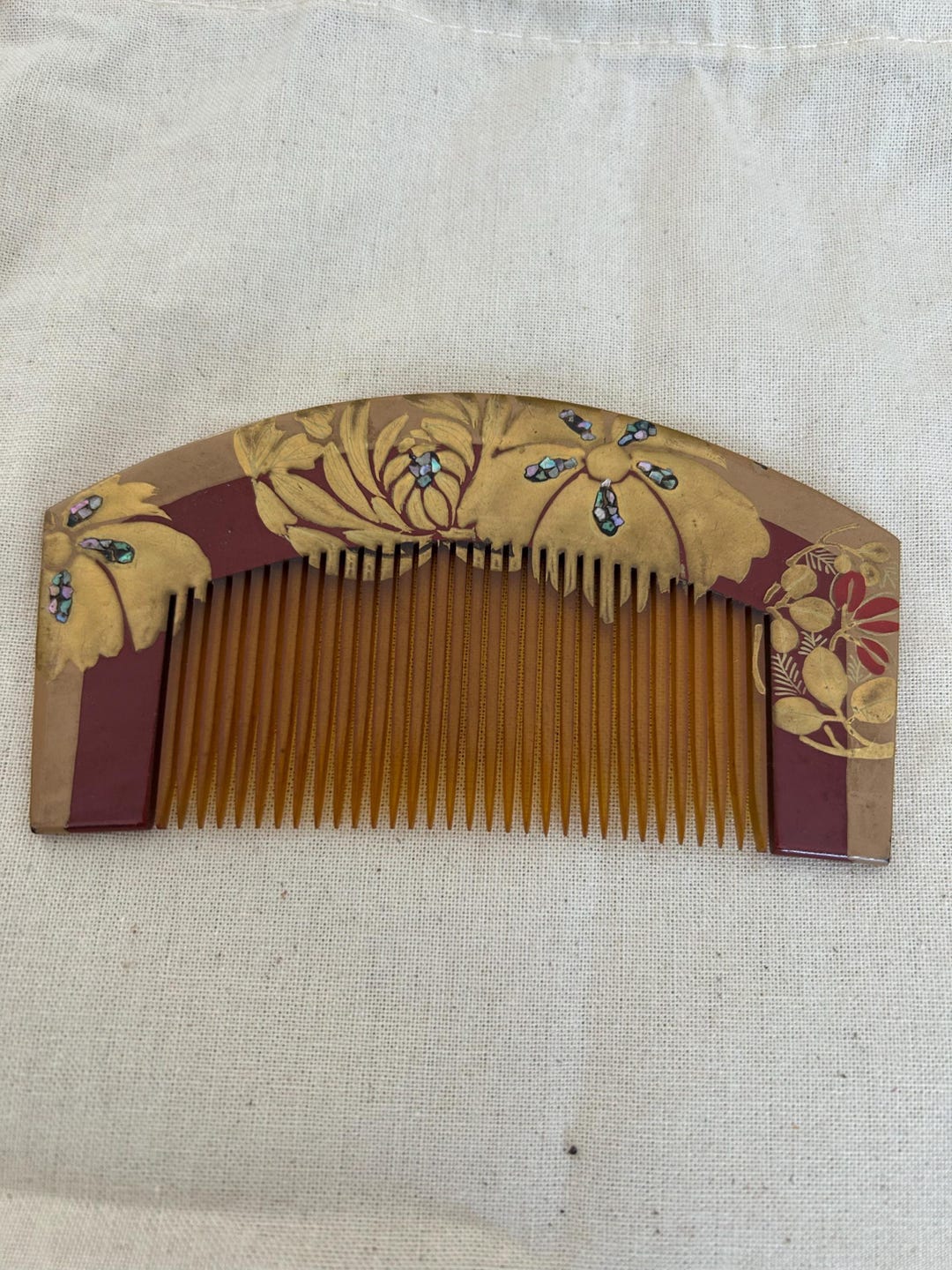 Japanese Hair Comb Geisha Art - Etsy
