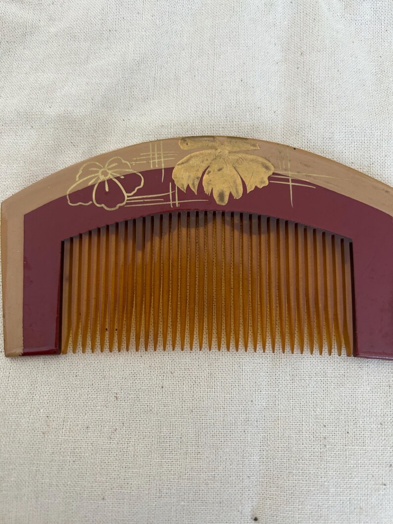 Japanese Hair Comb Geisha Art - Etsy