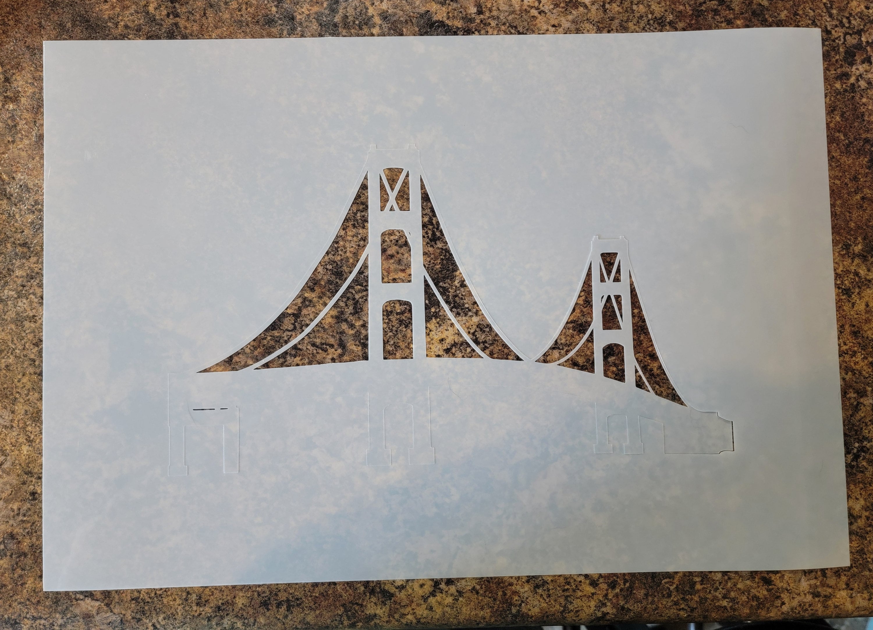 Mackinaw Bridge Stencil - Etsy