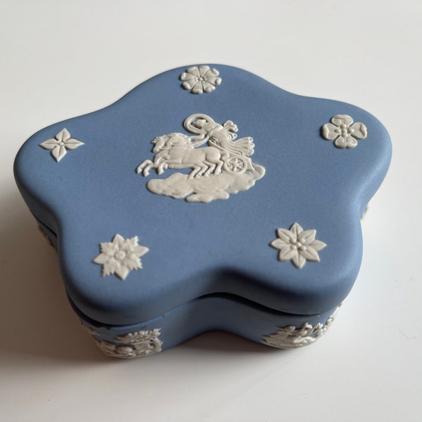 Wedgwood Blue Jasperware Trinket Box - Etsy
