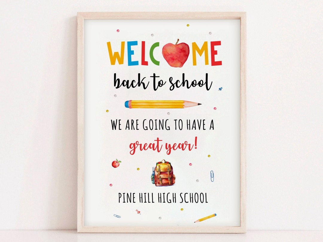 Back to School Poster, Welcome Back to School Poster for Classroom ...