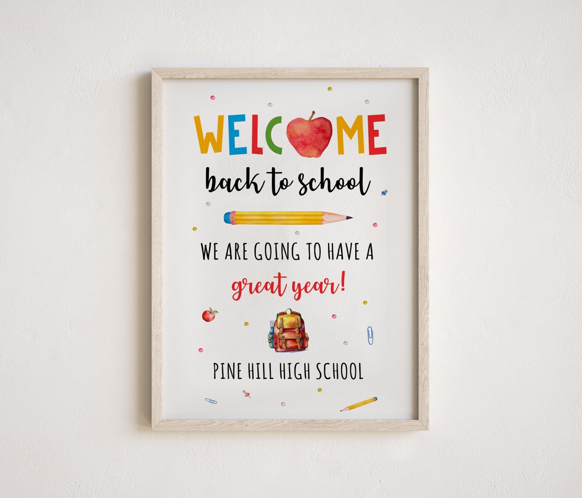Back to School Poster, Welcome Back to School Poster for Classroom ...
