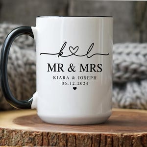 Custom Mr and Mrs Mug Set, Husband and Wife Mugs, New Bride and Groom ...