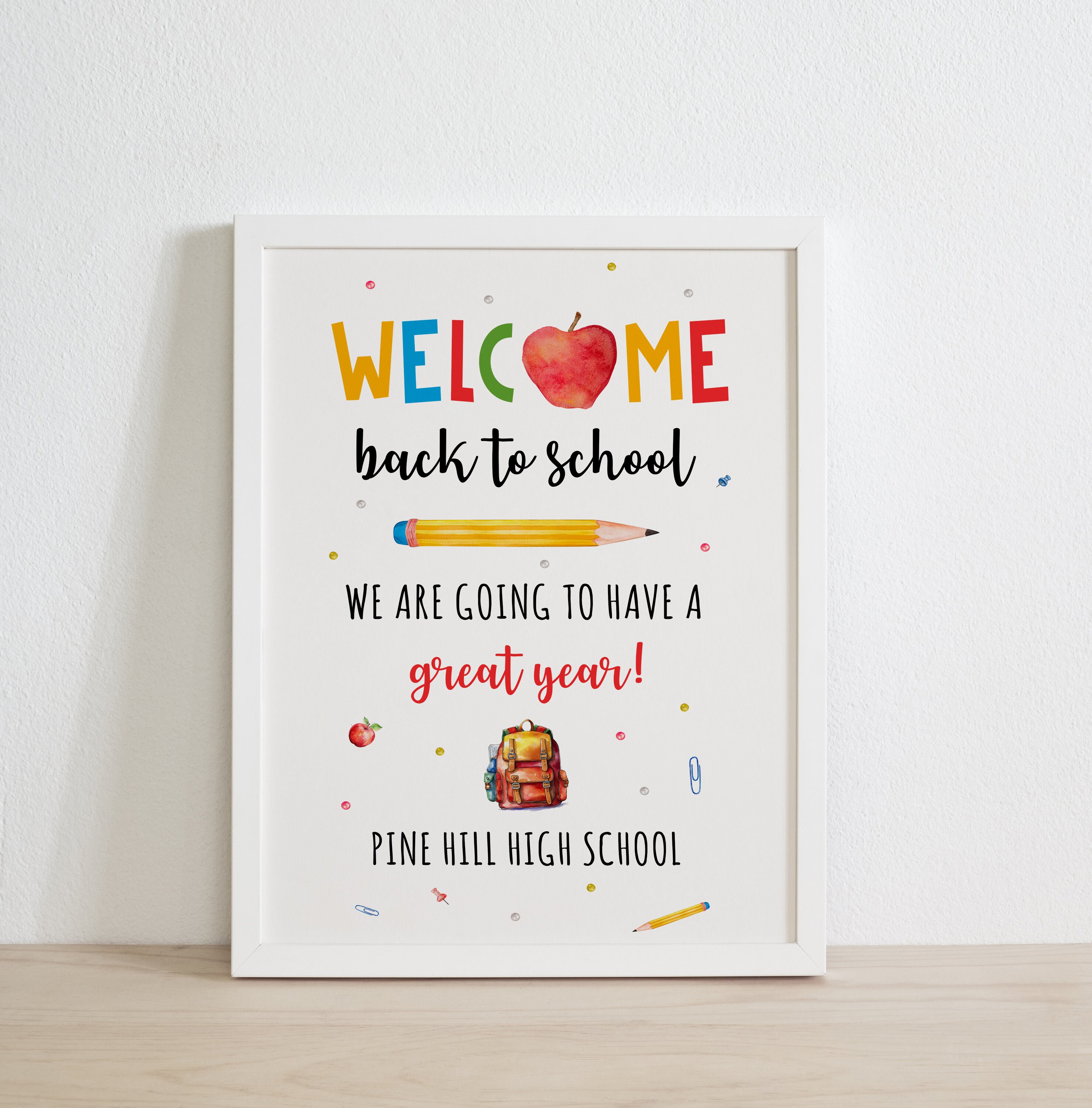 Back to School Poster, Welcome Back to School Poster for Classroom ...