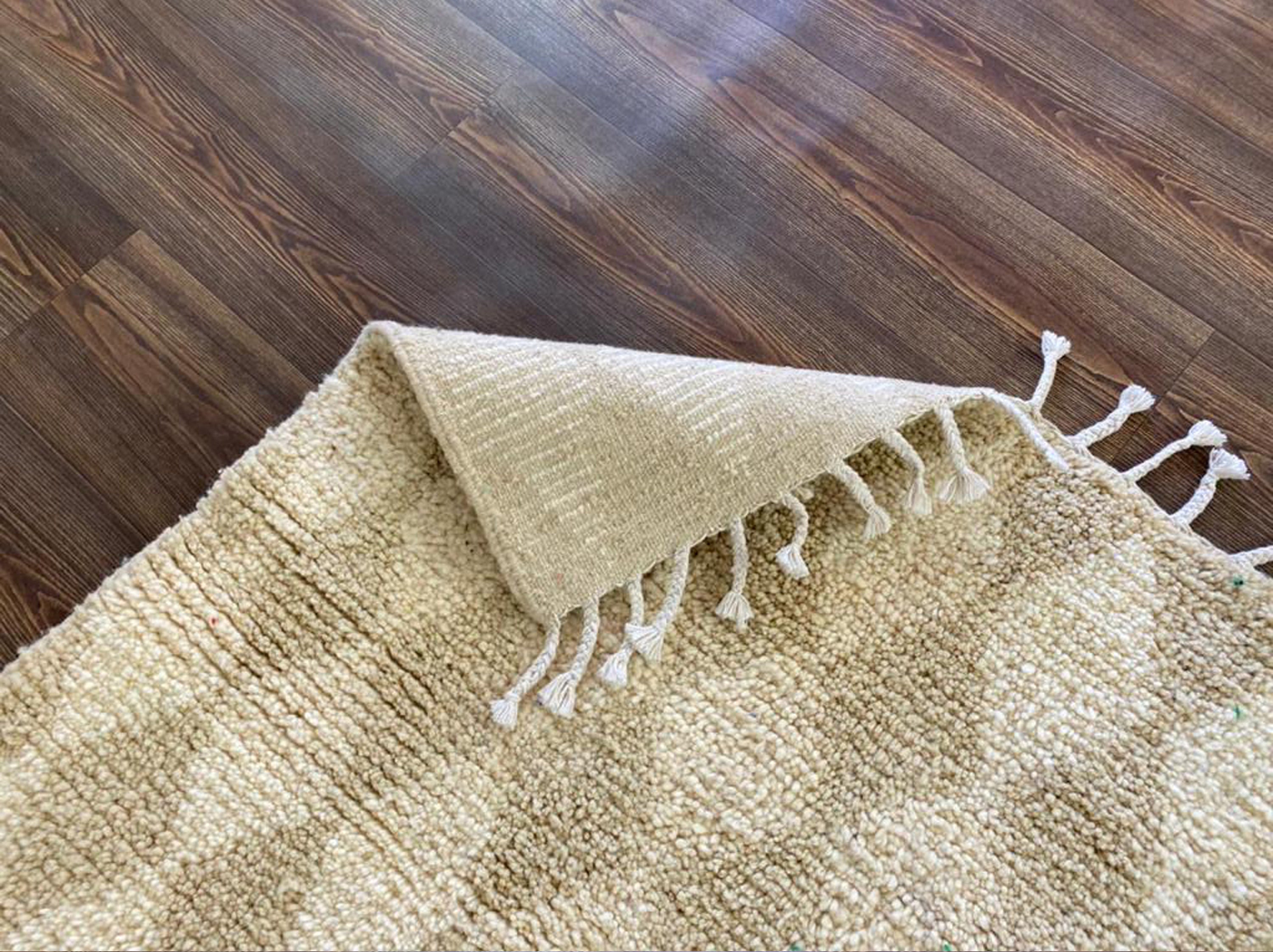 Handmade Moroccan Berber Rug Beige and White Wool Diamond - Etsy