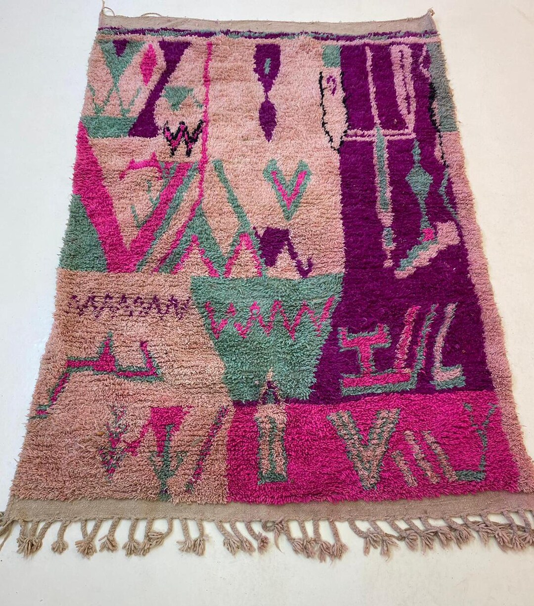 Purple Moroccan Berber Abstract Rug, Abstract Handmade Rug. - Etsy